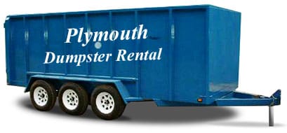 Rubber Wheel Dumpster - Plymouth Dumpster Rental